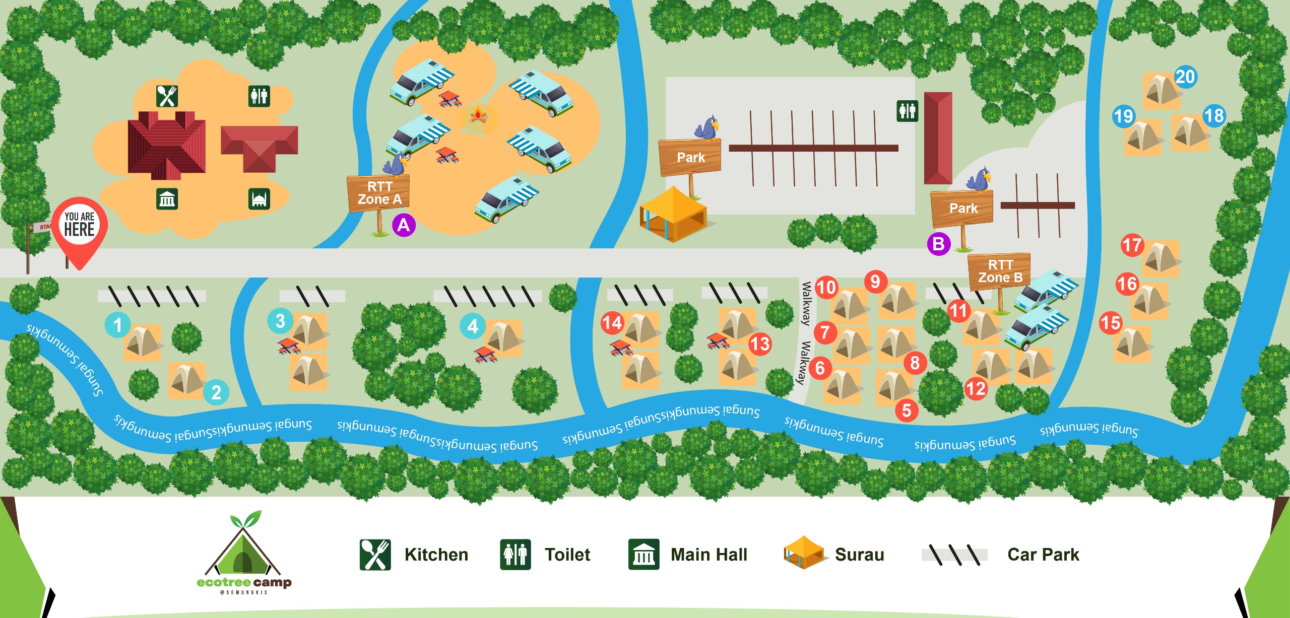 EcoTree Camp - Campsite Booking | Semungkis, Hulu Langat